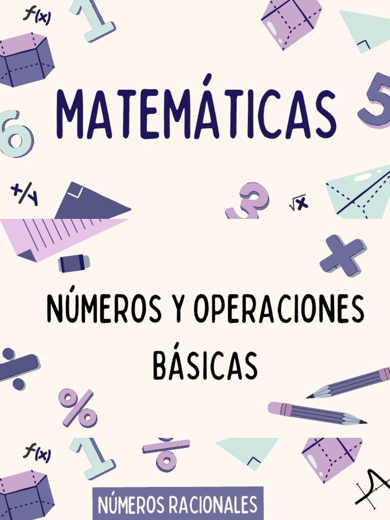 Números y Operaciones Básicas en Matemáticas | PDF | Número Real ...