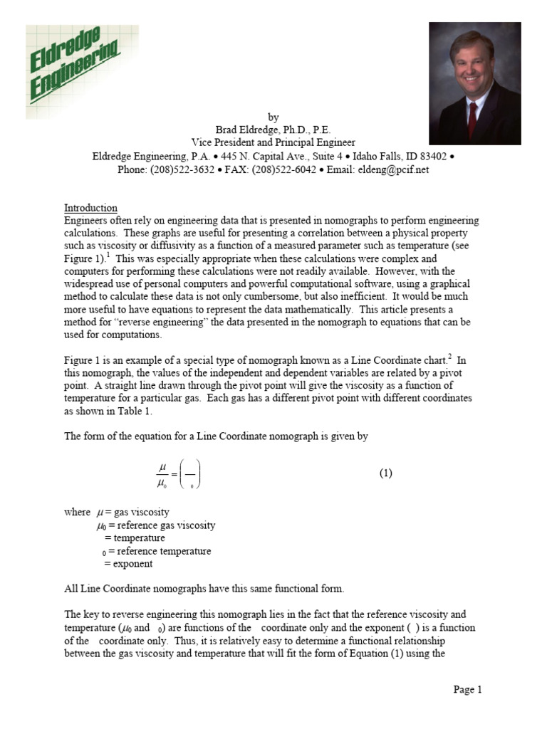 Reverse Engineering Nomographs Paper | PDF | Viscosity | Regression Analysis