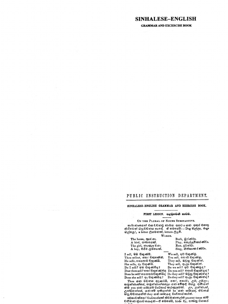37.sinhalese English Grammer Learning Book | PDF
