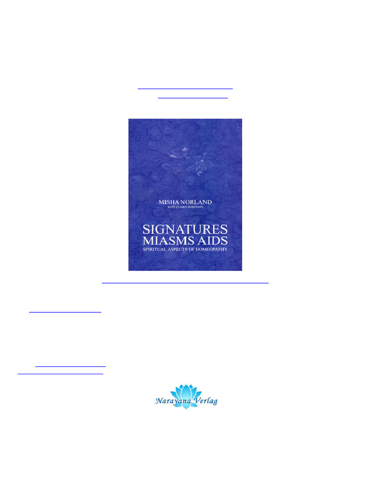 Signatures Miasms AIDS Misha Norland Claire Robinson.09158 1contents ...