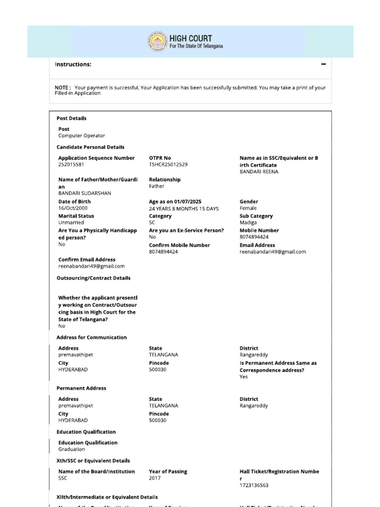High Court Application | PDF