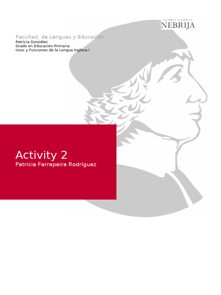 INGLES 1 - ACT.2. | PDF | Spain | Human Communication