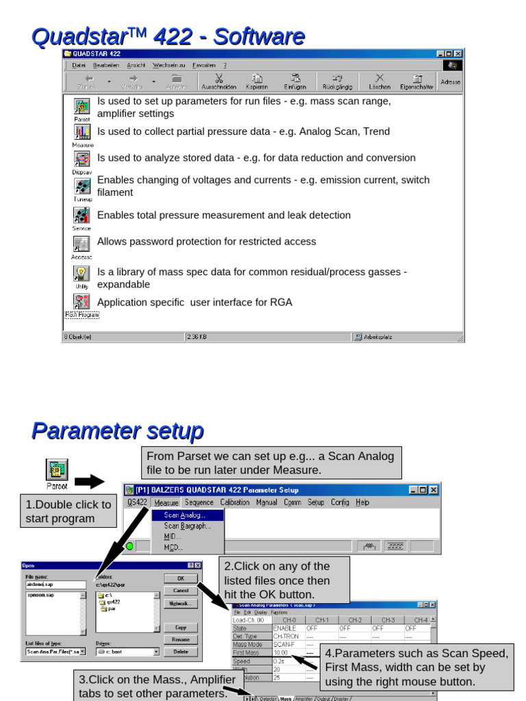 Quadstar Software User Guide | PDF | Mass Spectrometry | Software