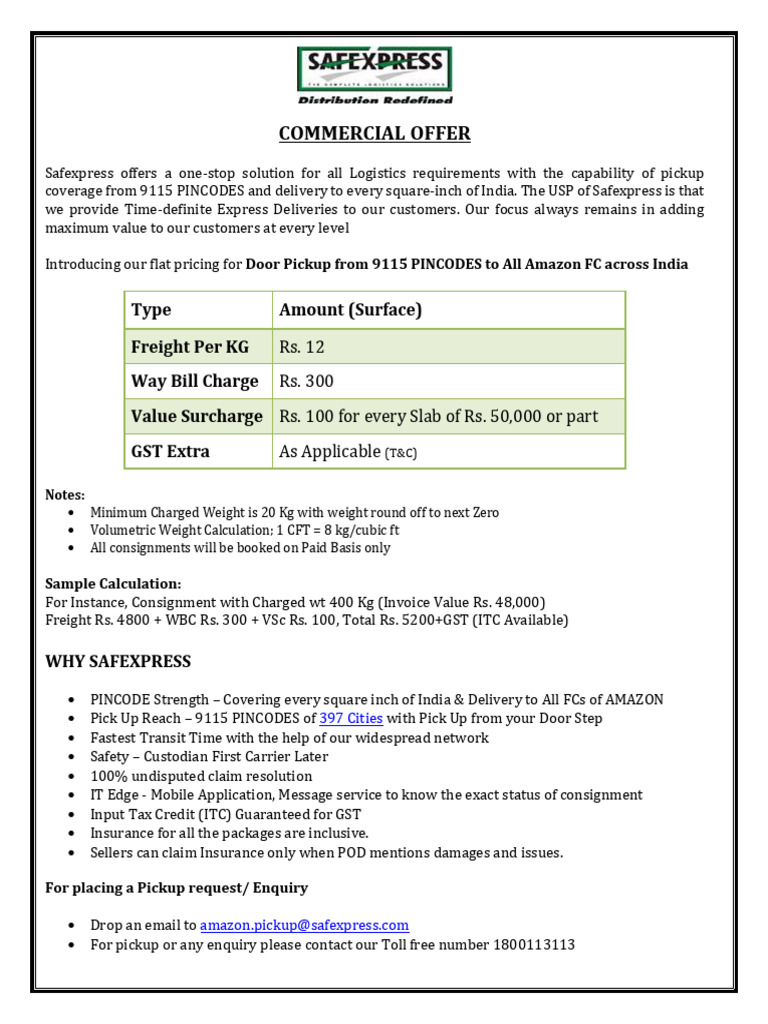 Safexpress. CB1198675309 | PDF | Cargo | Payments