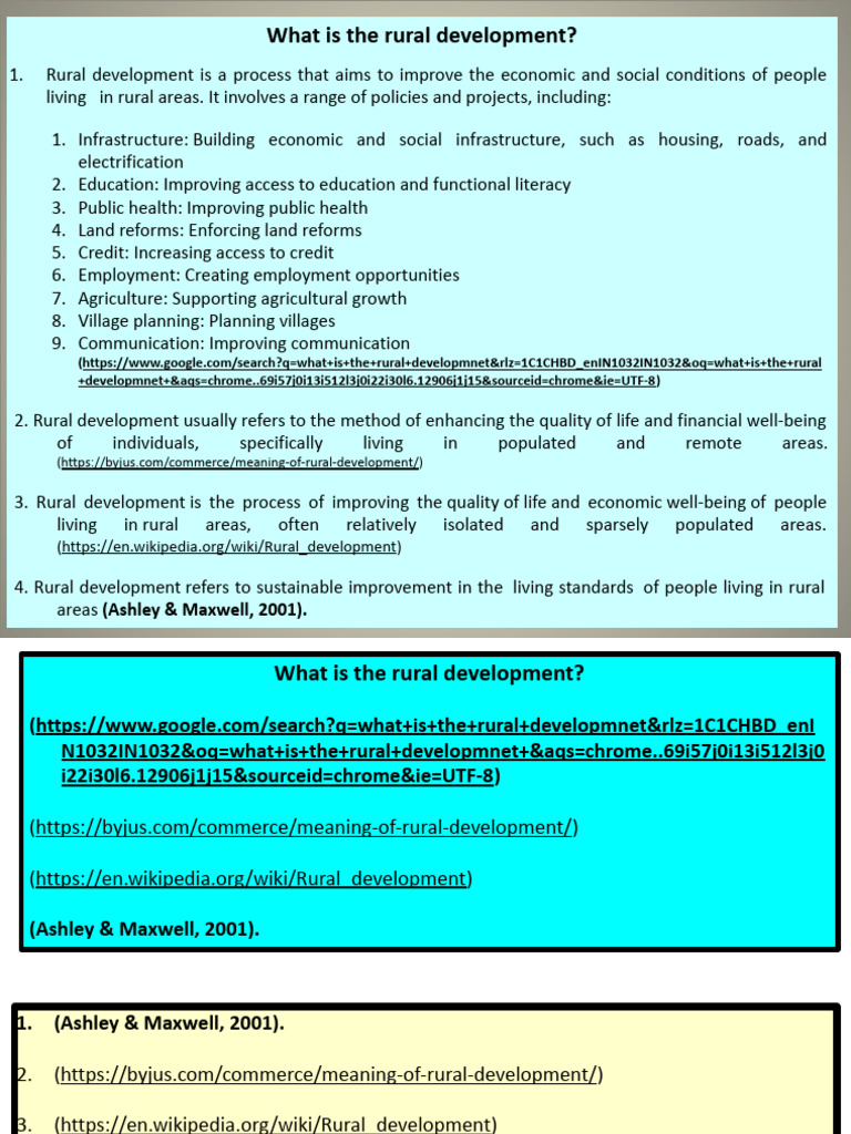 PGS 505 Reference Writing.pptx | PDF | Rural Development | Infrastructure