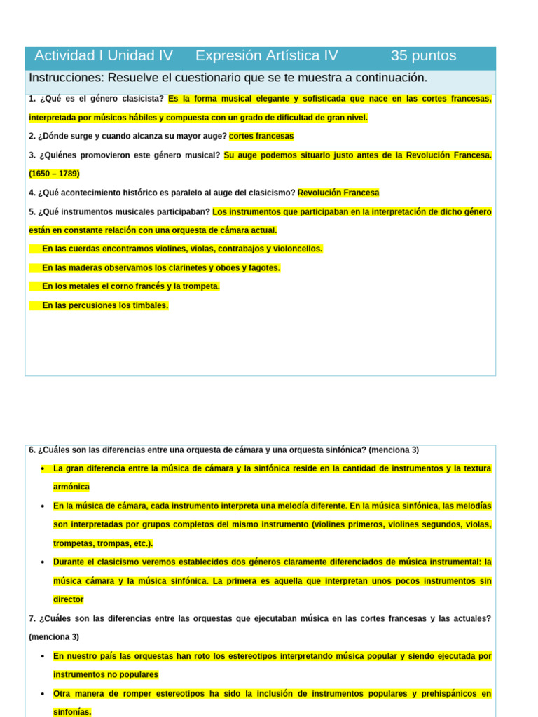 Género Clasicista y sus Instrumentos | PDF | Orquestas | Instrumentos ...