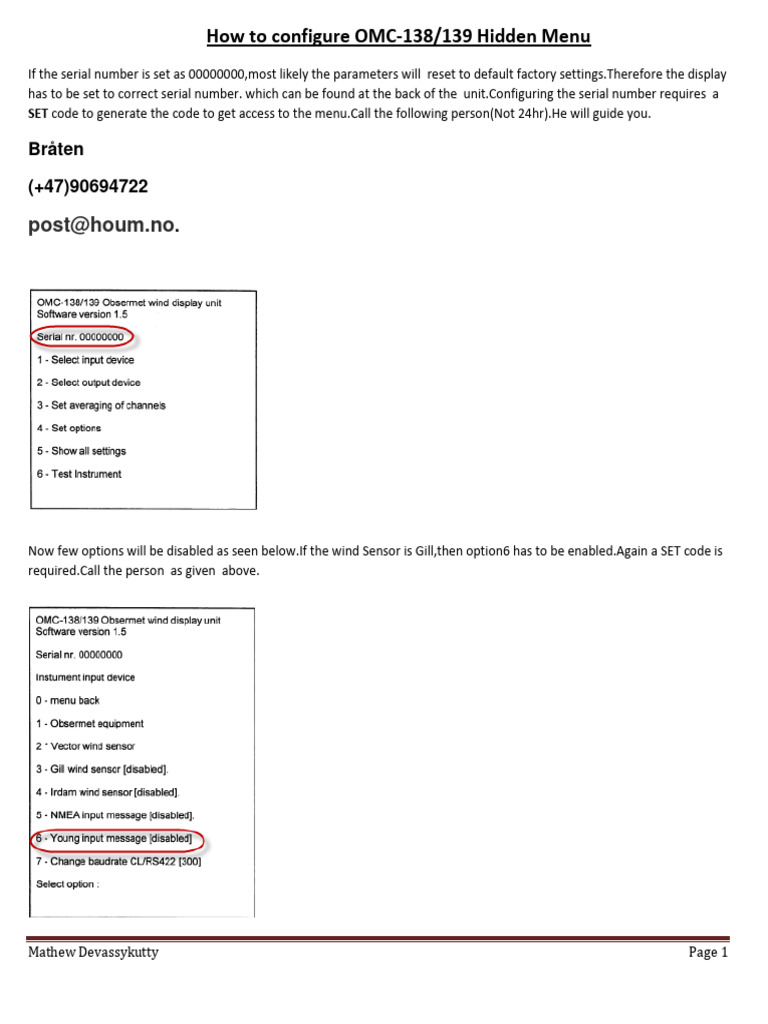 OMC 139-138 Hidden Menu | PDF