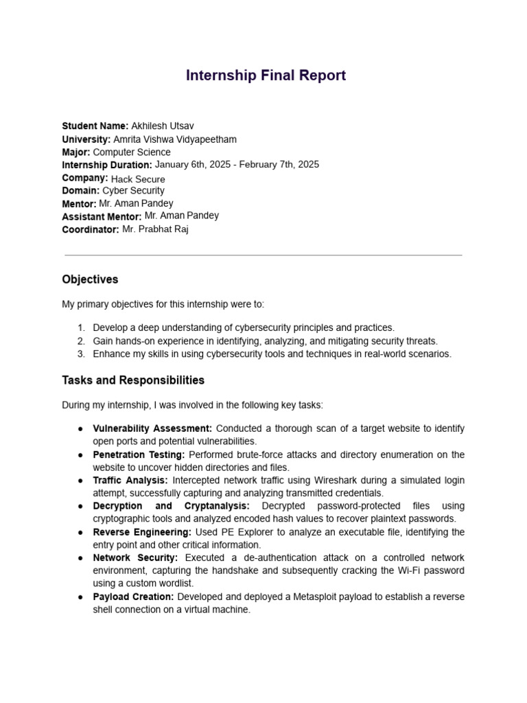 Final Report sample (1) | PDF | Security | Computer Security