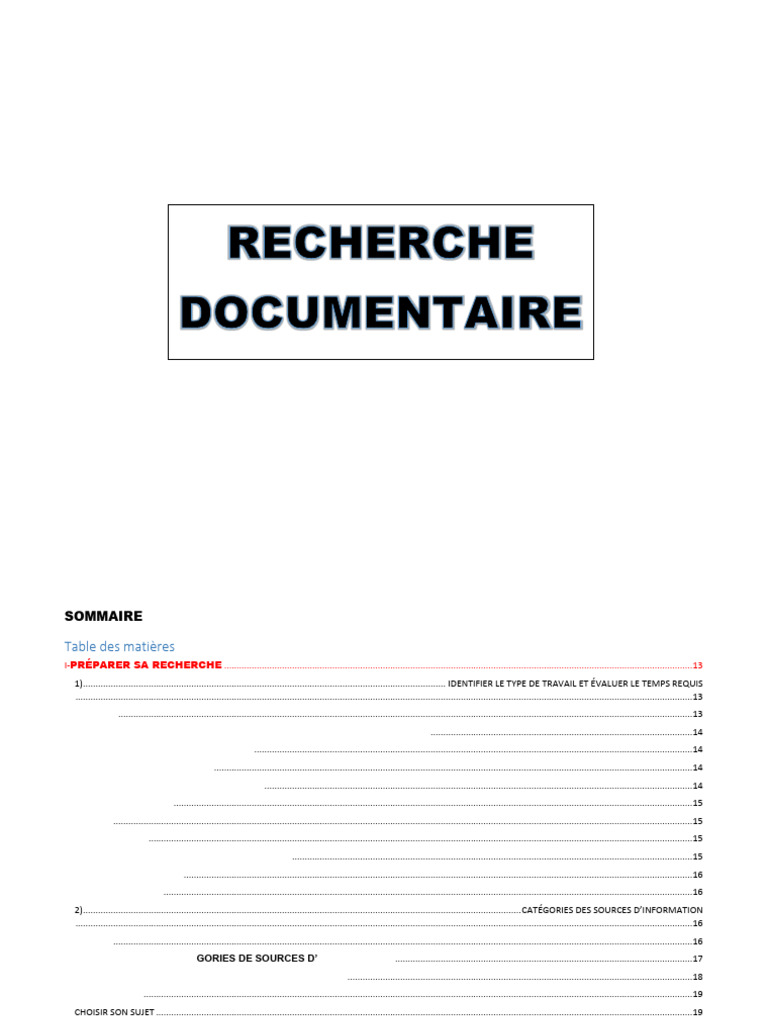 Guide de Recherche Documentaire | PDF | Recherche d'information