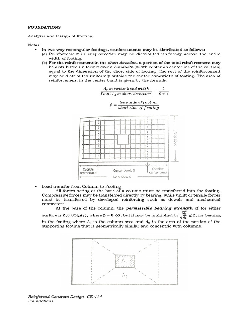 Reinforced Concrete Footing - Rectangular | PDF | Column | Beam (Structure)