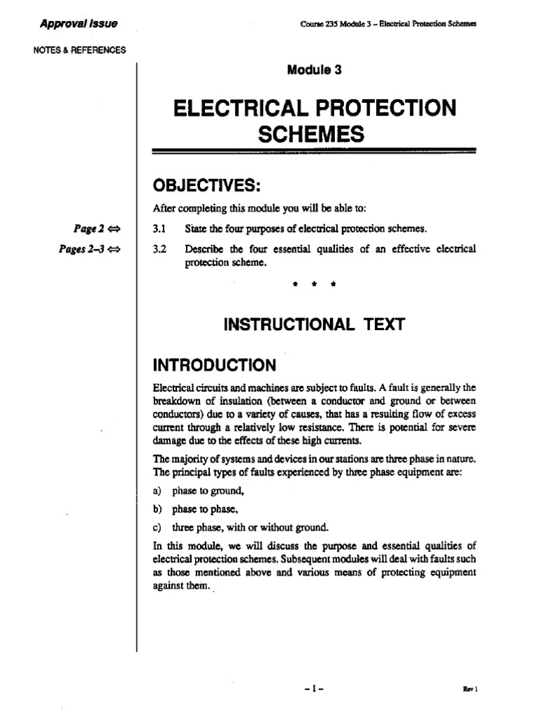 Module 235.03 Electrical Protection Schemes | PDF | Fuse (Electrical ...