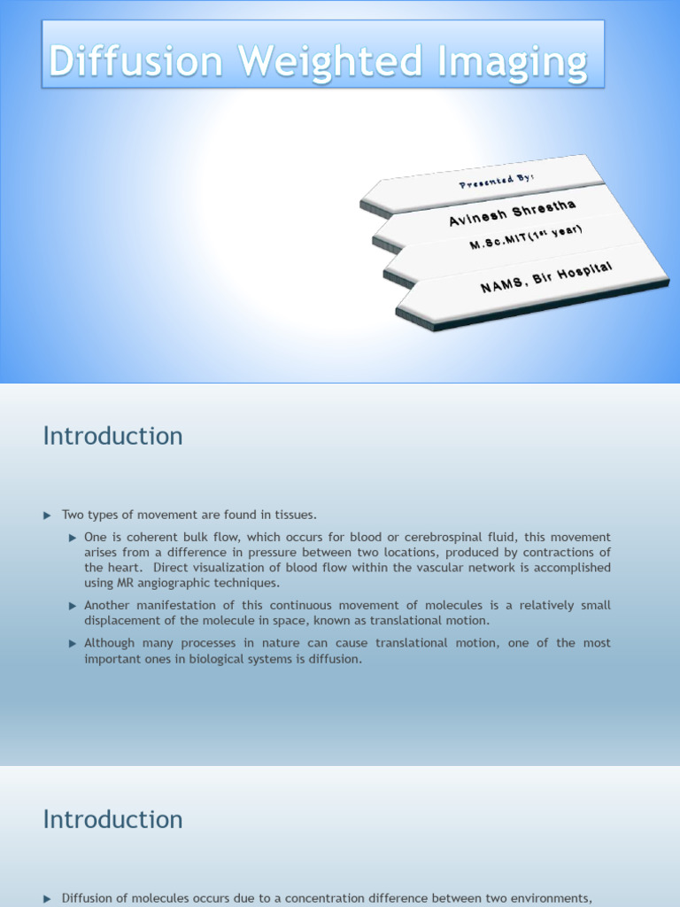 Understanding Diffusion in Biological Tissues | PDF