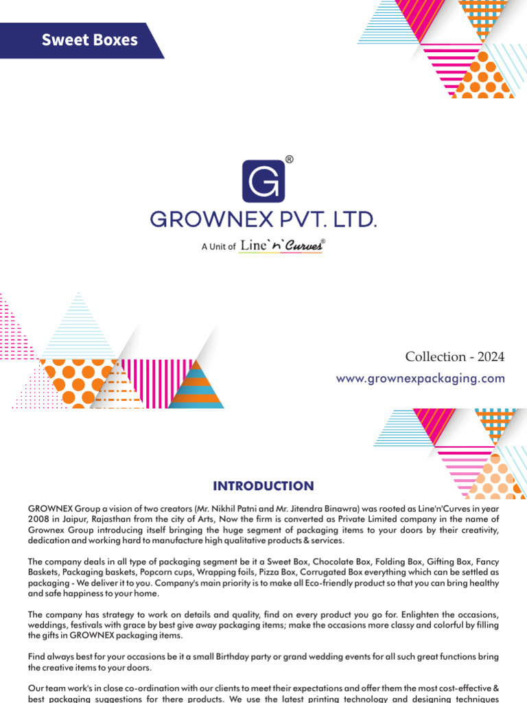 Grownex Sweets Box Catlouge - 2024 | PDF | Plastic