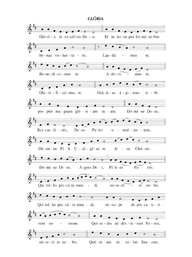 Gloria Latin Chant | PDF