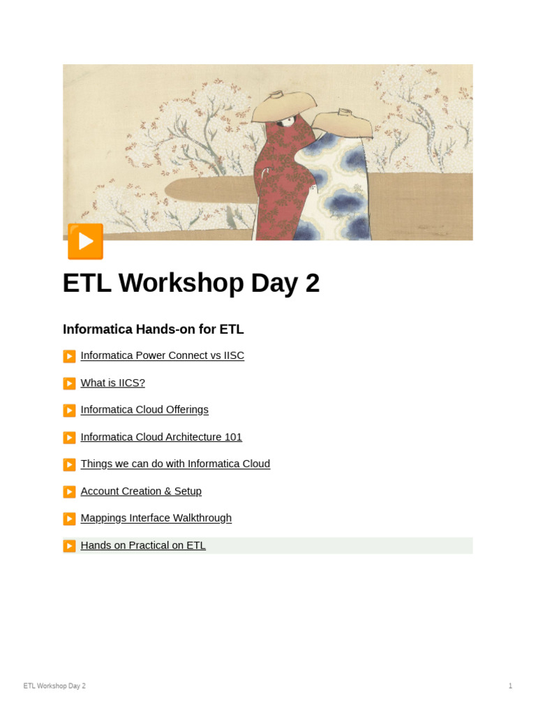 ETL Workshop: Informatica IICS Insights | PDF