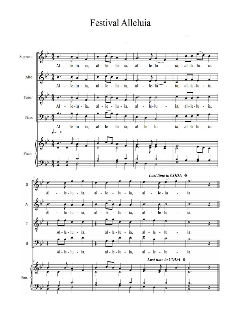 Festival Alleluia Choral Refrain | PDF