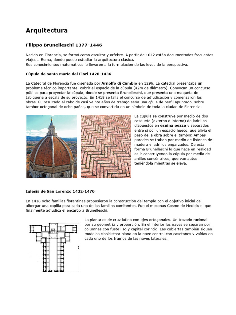 Brunelleschi y la Cúpula del Duomo | PDF | Florencia | Escultura