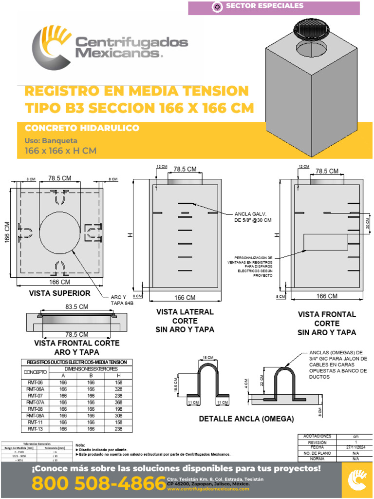 FT - RMTB3 166X166CM - GDL - Rev01 - 271124 2 | PDF | Materiales