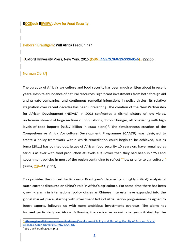 Book Review Springer 3 | PDF | Food Security | Agriculture