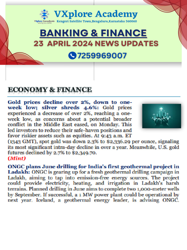 23 April 2024 Banking & Finance News Updates | PDF