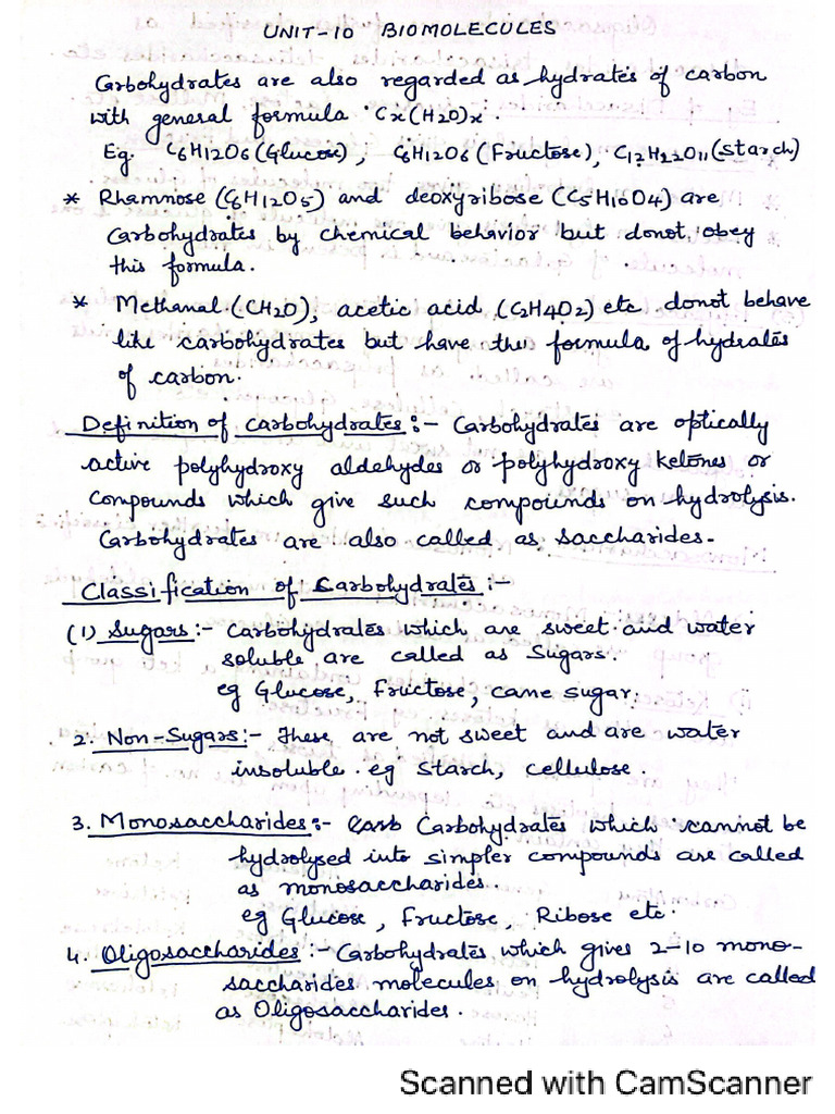 Chap 10 - Biomolecules | PDF