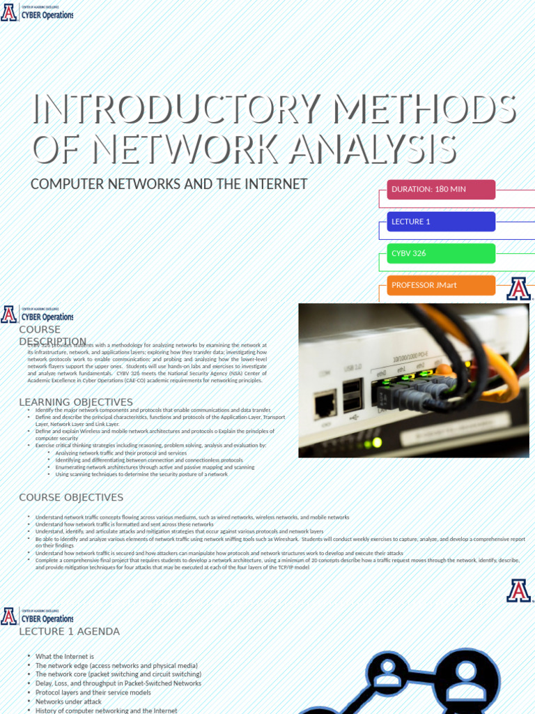 CYBV 326 Week 1-7 Slides | PDF | Computer Network | Transmission Medium