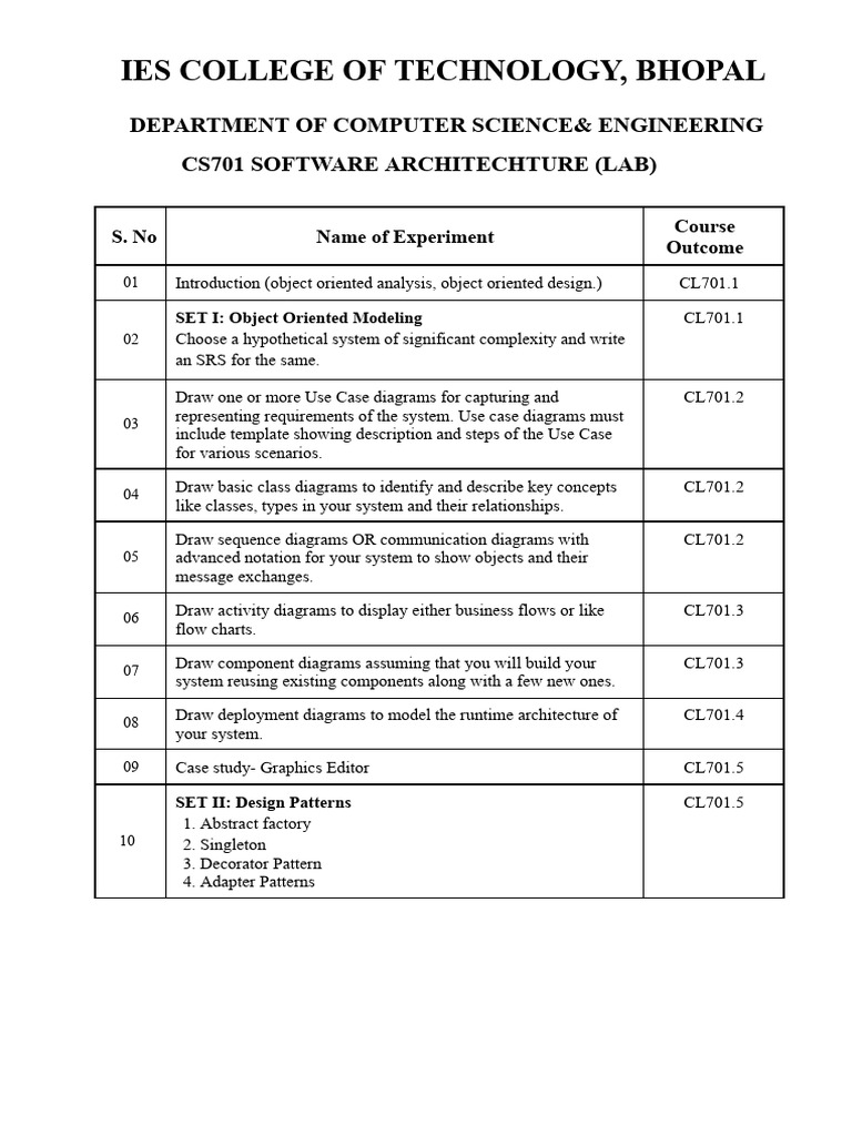 CS701 Software Architecture Lab Guide | PDF | Use Case | System