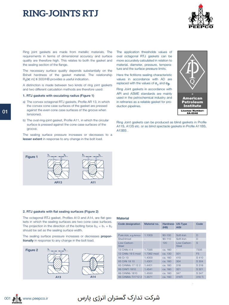 PEEPCO-RING-JOINTS-RTJ-peepco.ir | PDF | Mechanical Engineering