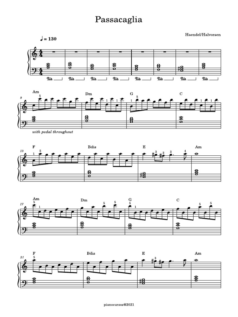 Haendel - Passacaglia | PDF