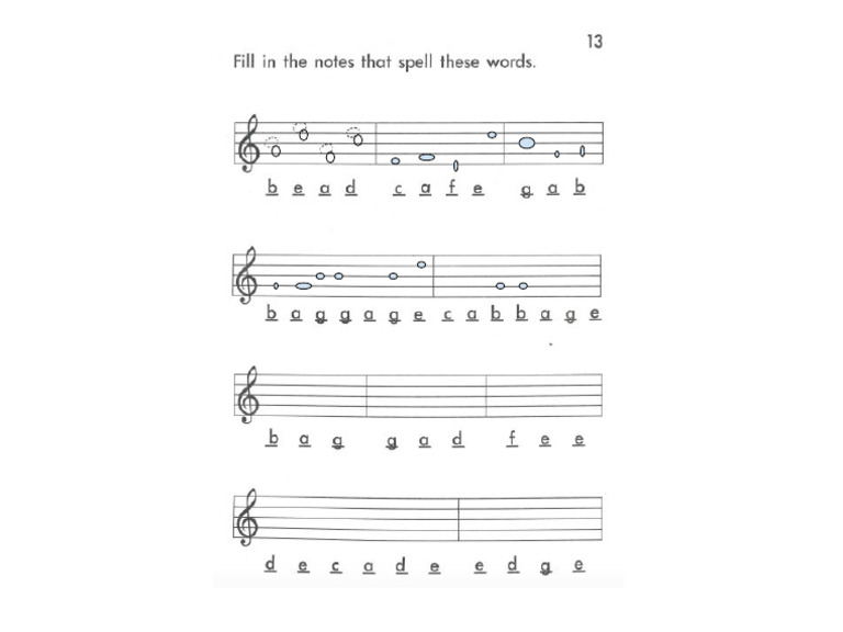 Put Notes On The Staff | PDF