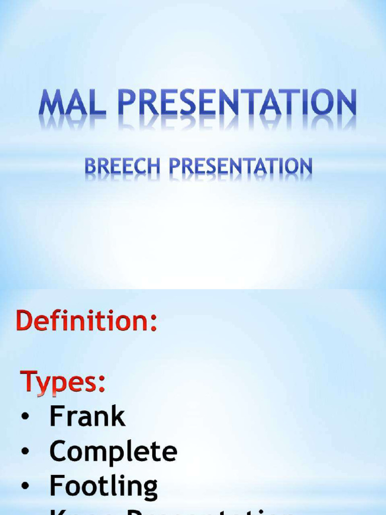 Breech Presentation | PDF
