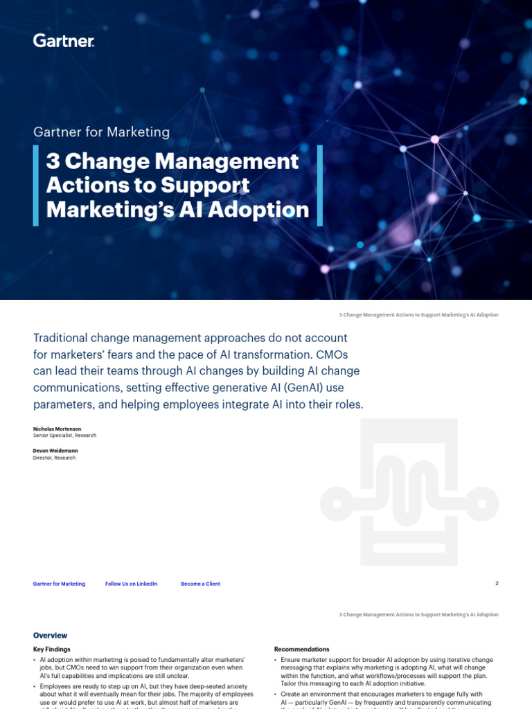 GML Three Change Management Actions To Support Marketings Ai Adoption ...
