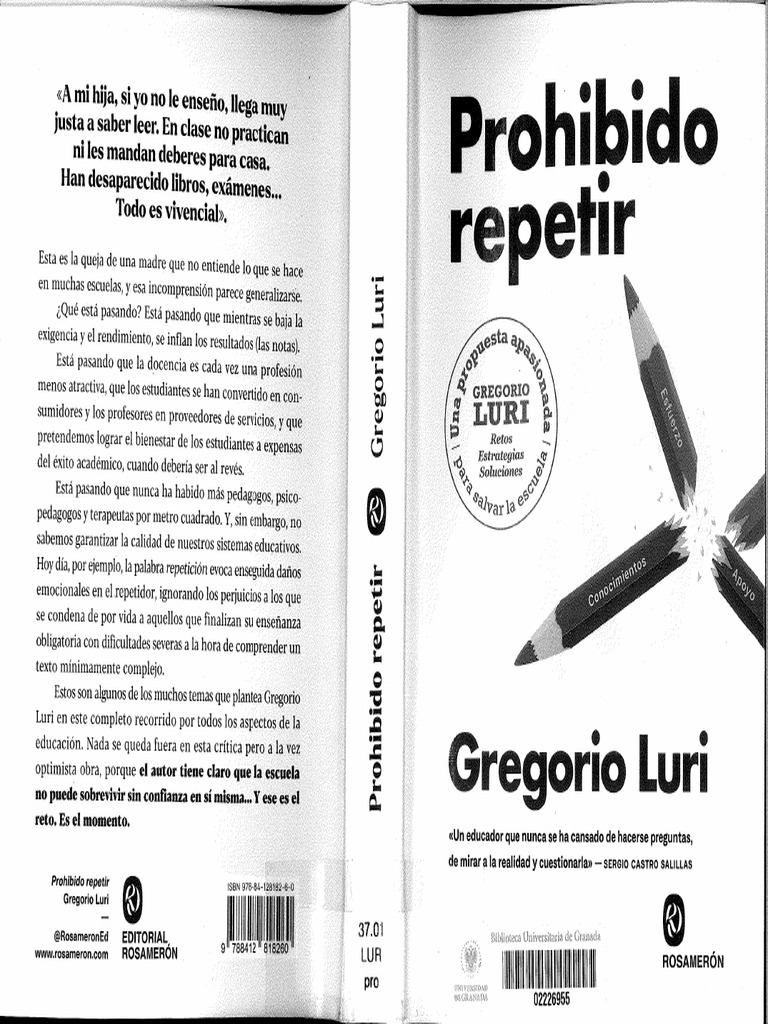 Prohibido Repetir Gregorio Luri 2024 | PDF | Escuelas | Sociedad abierta