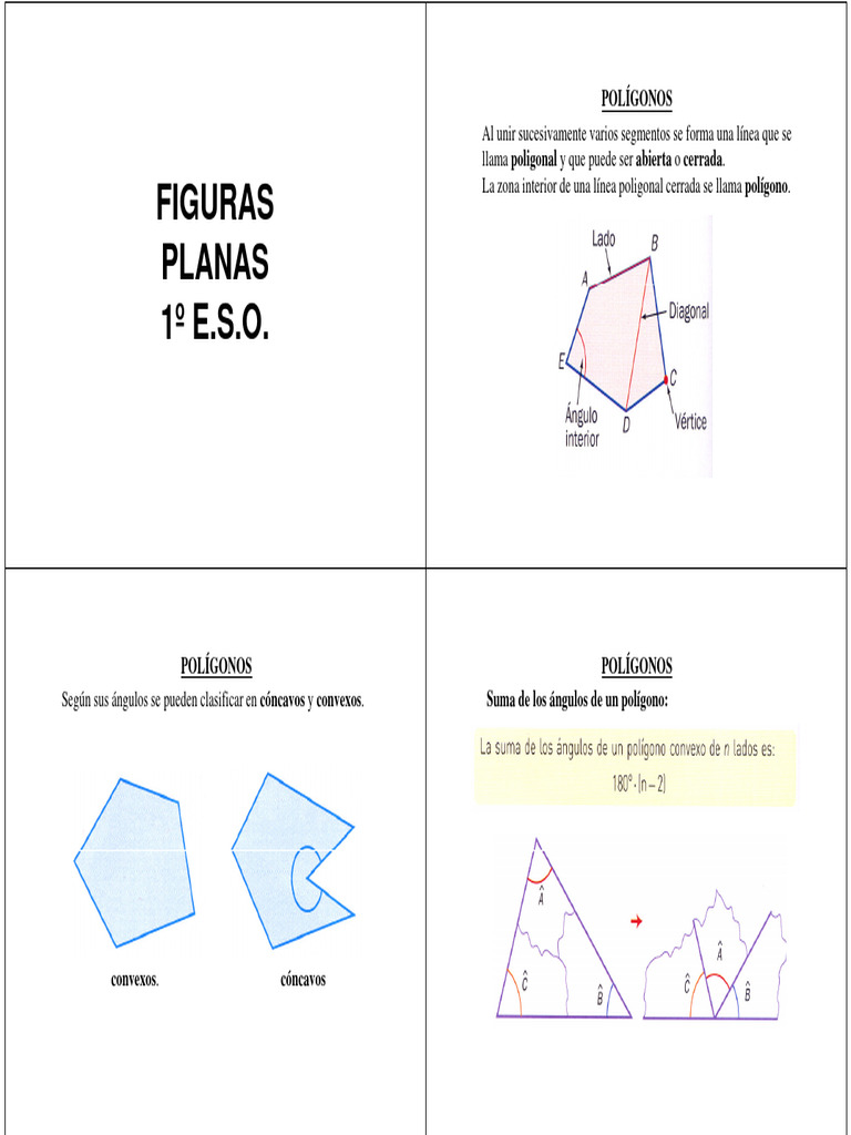 1ESO Tema 13 Figuras Planas | PDF | Triángulo | Geometria clasica