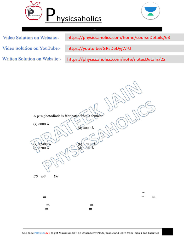 Semiconductor Concepts and Questions | PDF | Semiconductors | Doping ...