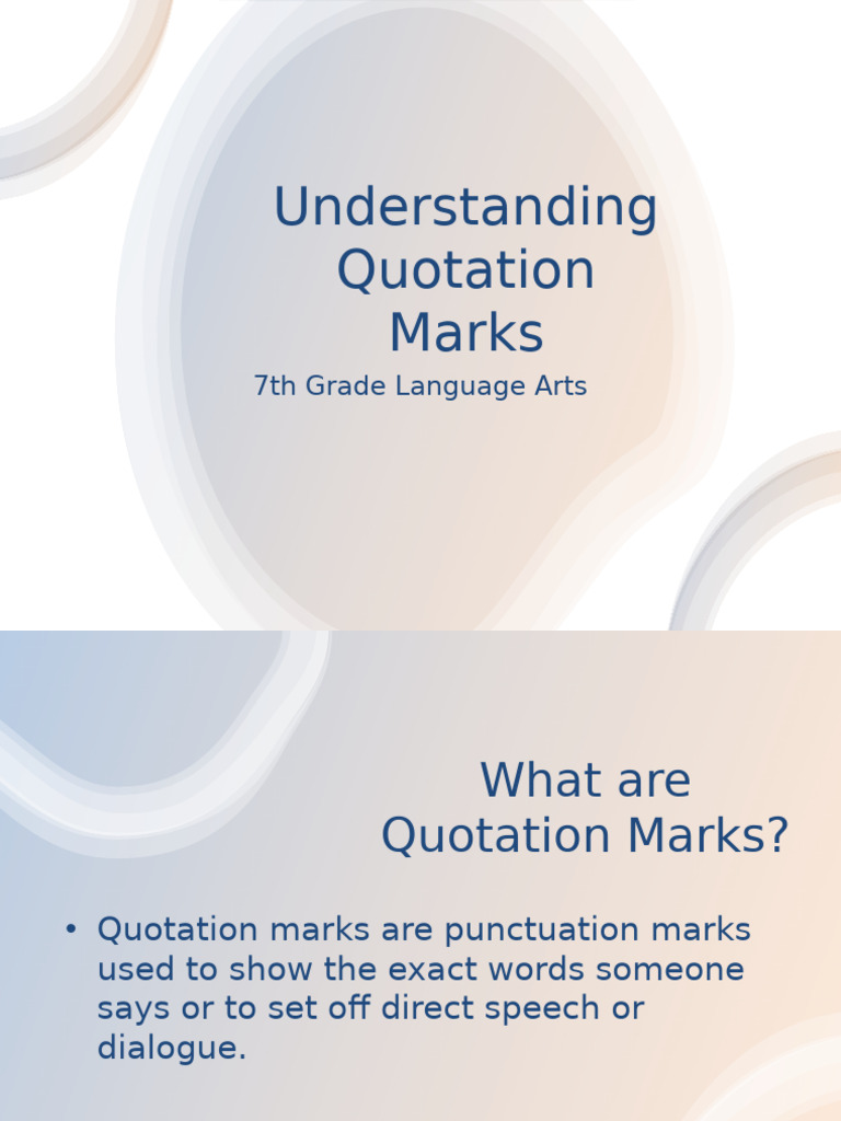Mastering Quotation Marks in Dialogue | PDF