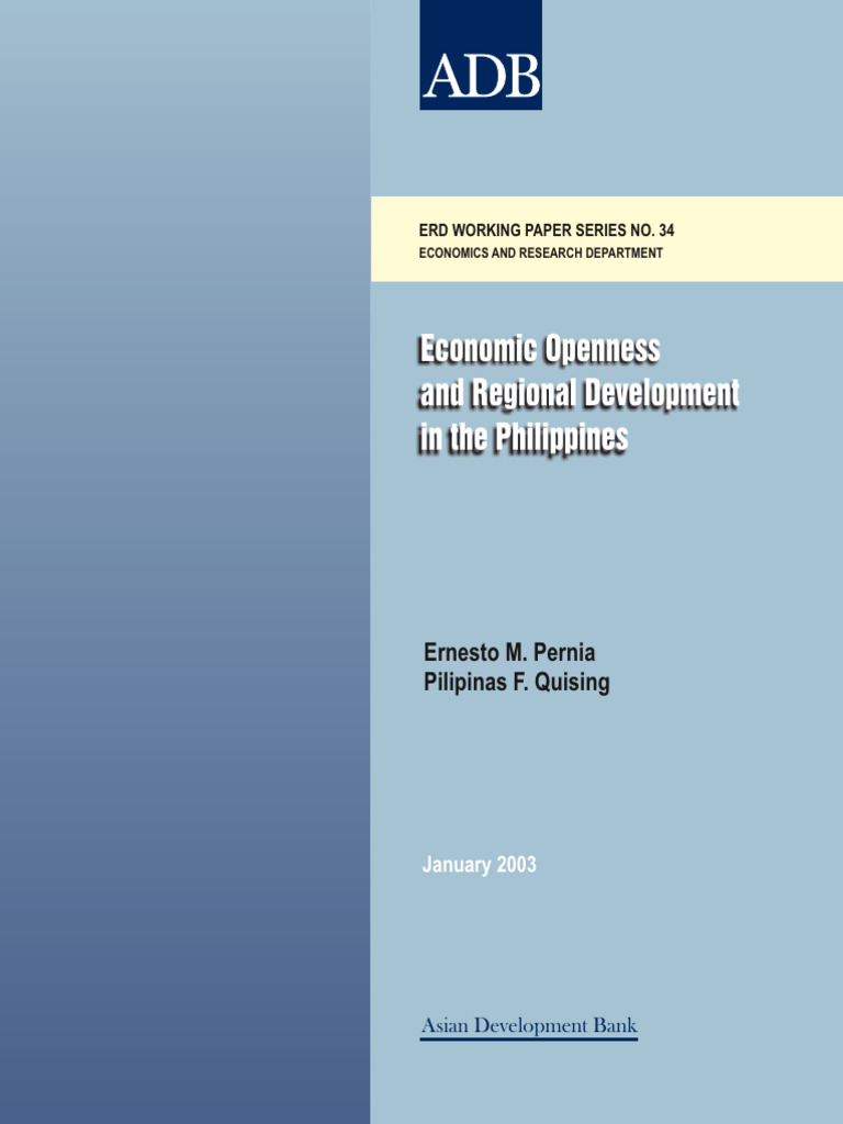 Economic Openness and Regional Development in The Philippines | PDF ...