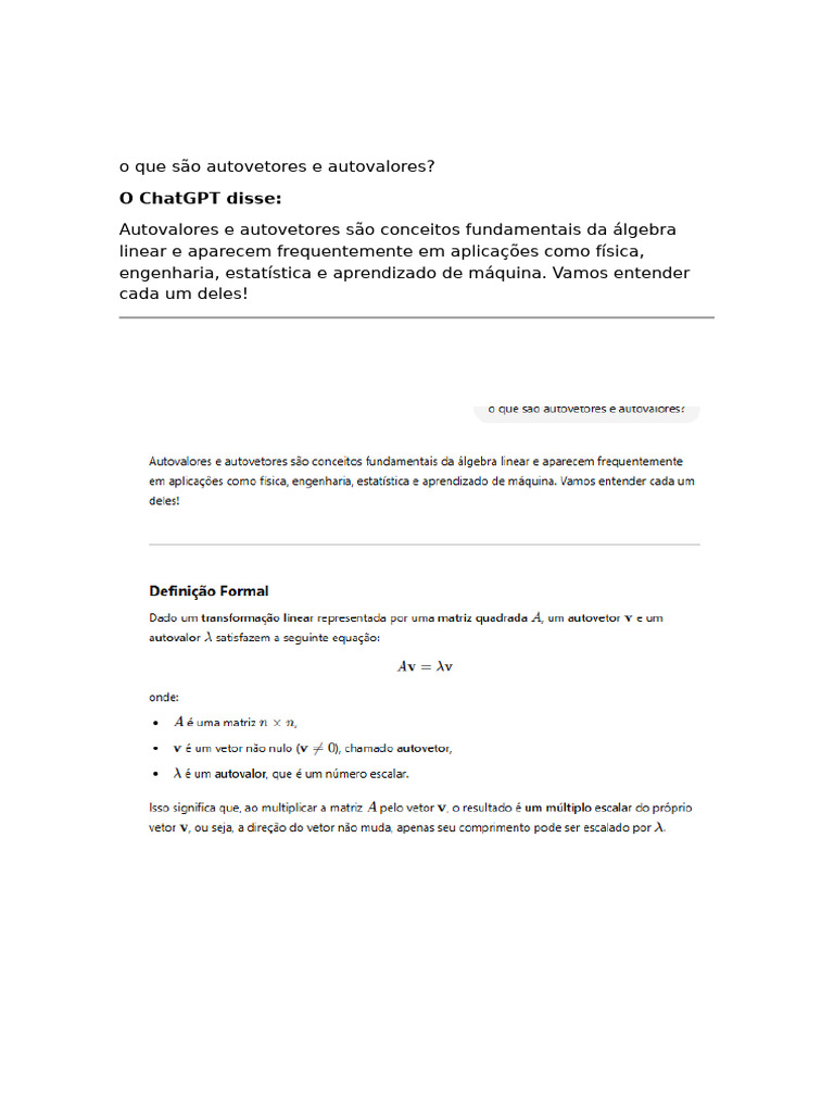 Autovalores e Autovetores: Conceitos Básicos | PDF