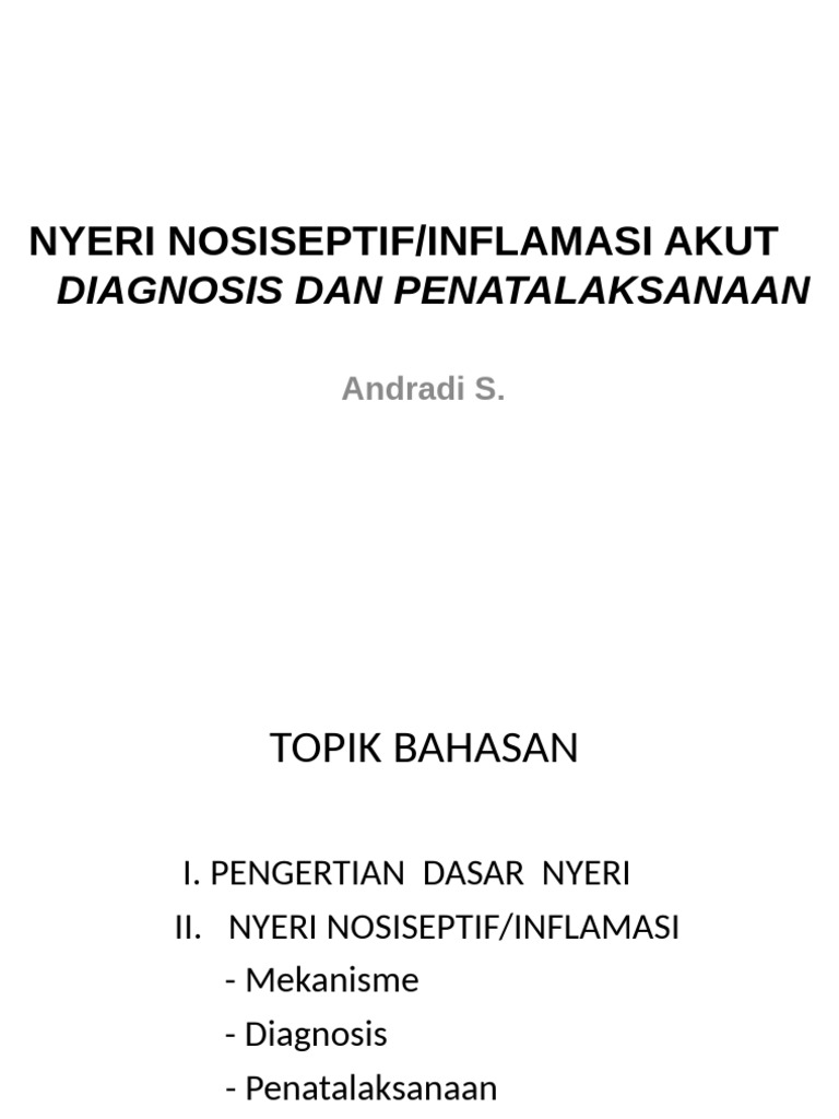 Pain Definition and Etiology, Pain in Clinical Practice, Diagnosis and ...