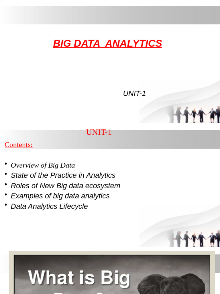 BDA Unit 1 Bigdata Intro | PDF | Analytics | Big Data