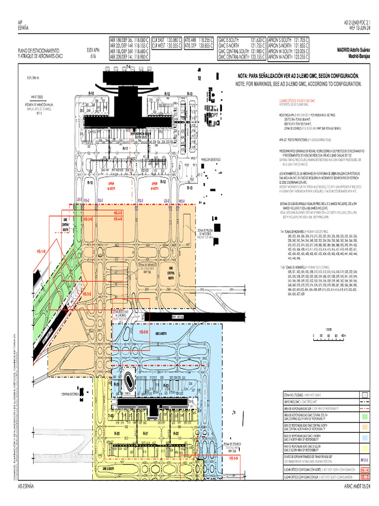 Plano de Estacionamiento Aeronaves LEMD | PDF