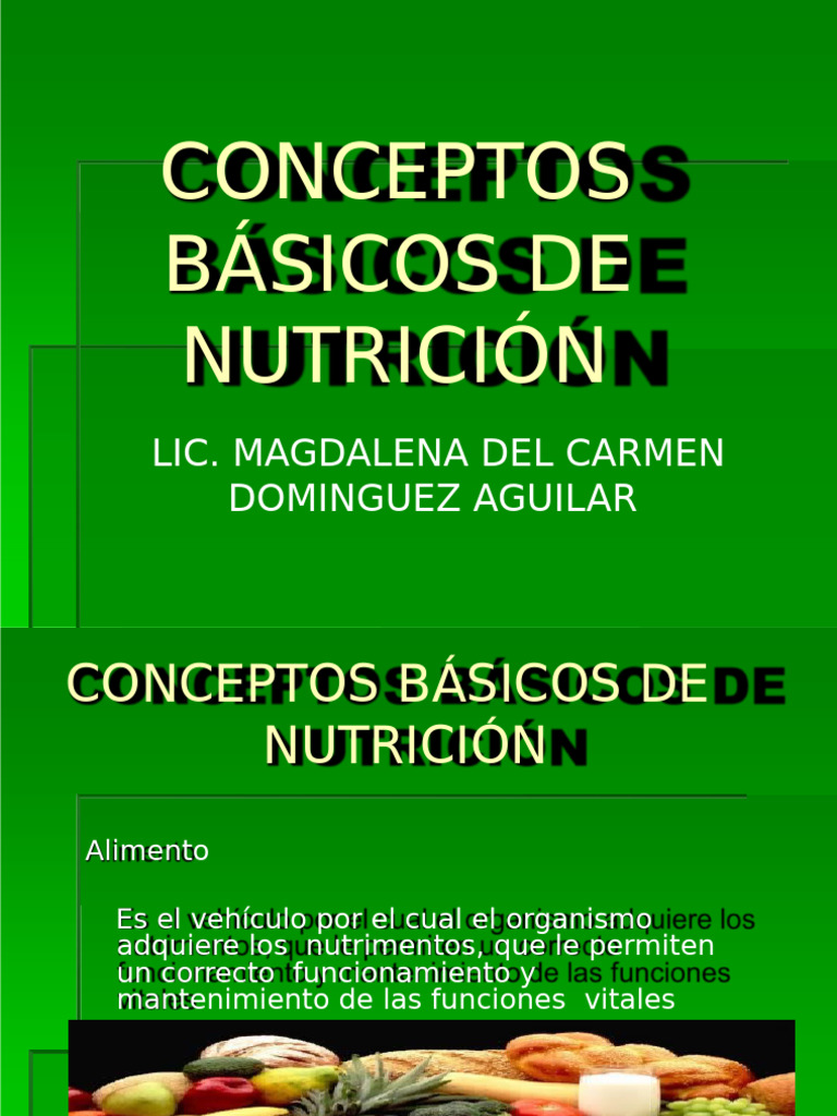 Conceptos Basicos de Nutricion-1 (1) Magda | PDF | Nutrición | Dieta y nutrición