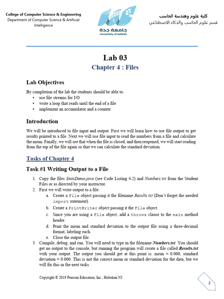 Lab 03 - SPRING - 2021-Revised | PDF | Computer File | Variance