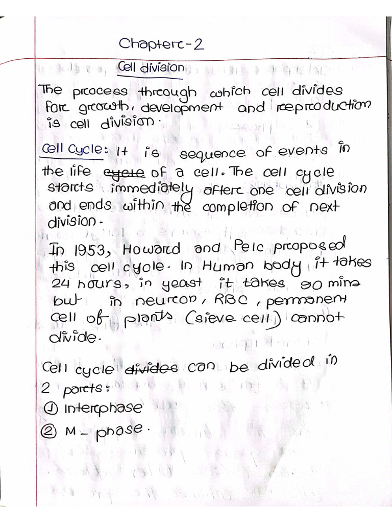 Botany Chapter-2 Cell Division | PDF