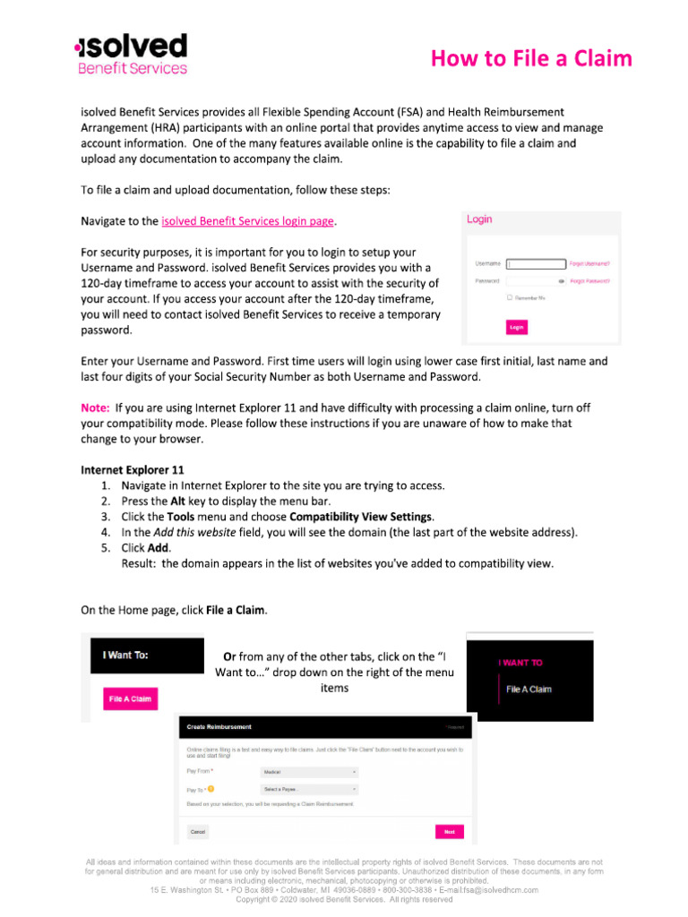 HRA - How To File A Claim | PDF