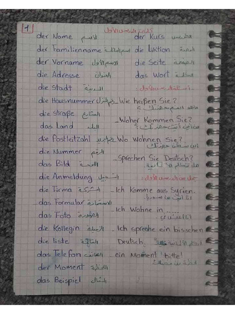 Deutsche Grammatik A1 | PDF