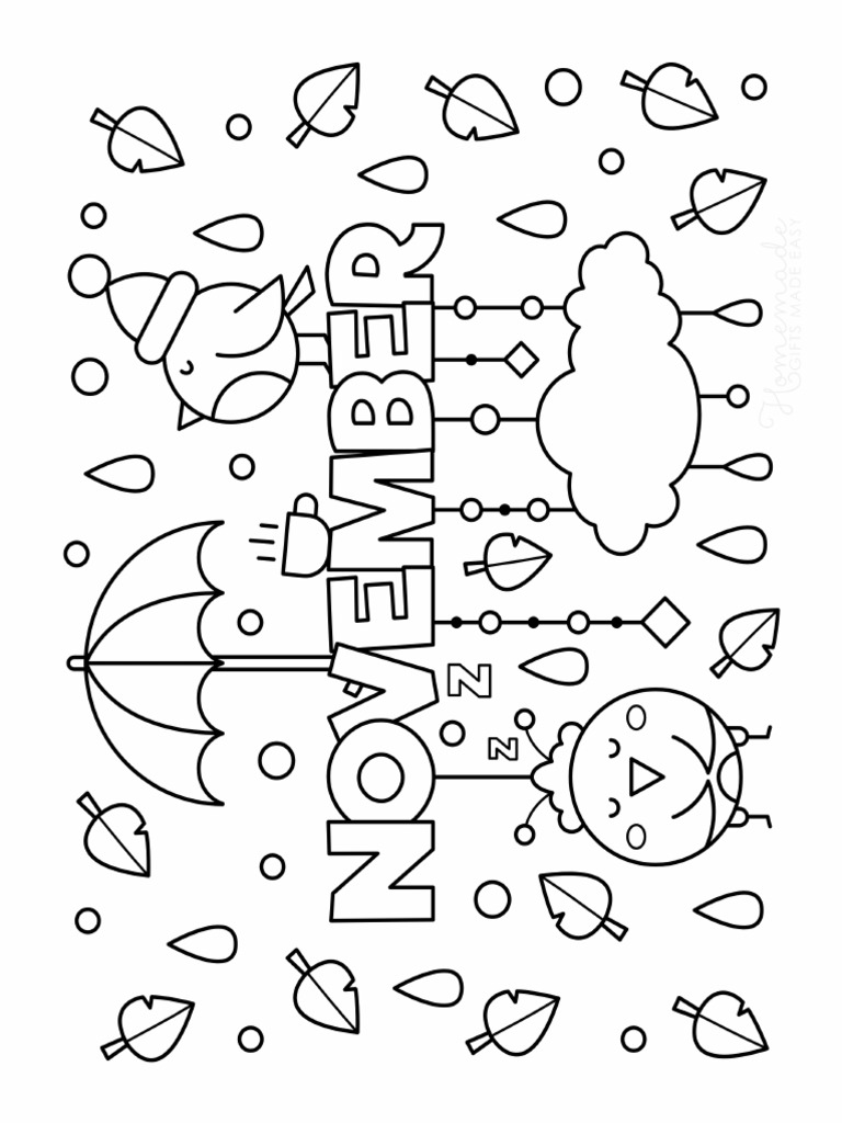 Fall Coloring Pages November | PDF