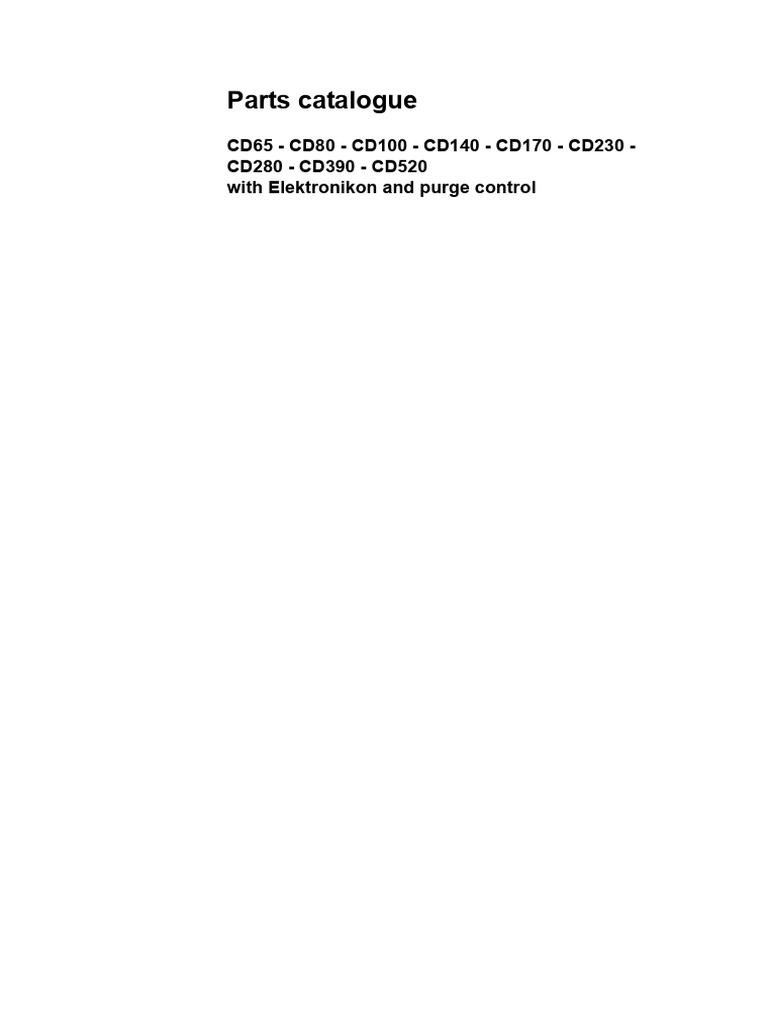 Parts Catalogue: CD65 - CD80 - CD100 - CD140 - CD170 - CD230 - CD280 ...
