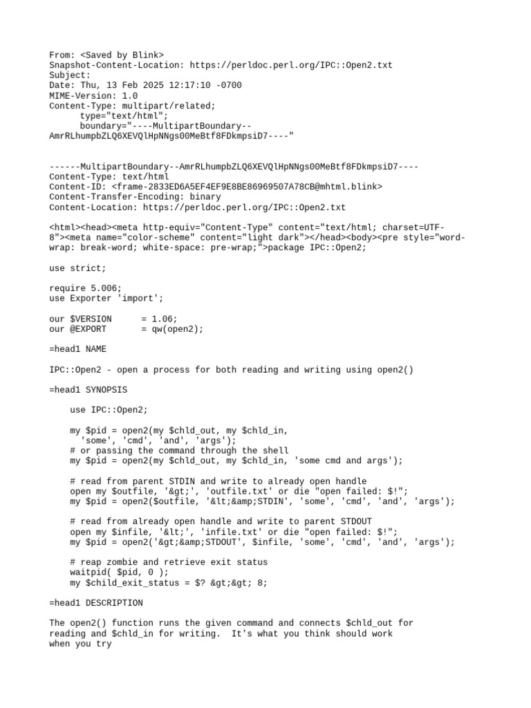 perldoc.perl.org_IPC__Open2 | PDF | Unix | Software