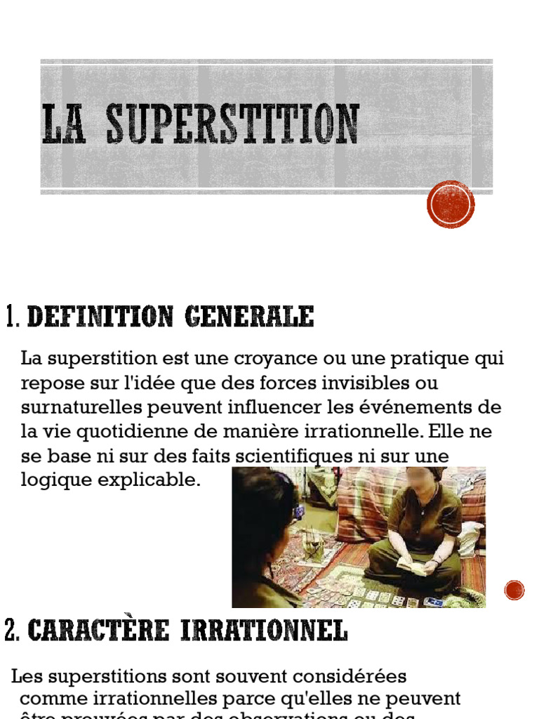 Comprendre la Superstition et ses Origines | PDF | Superstitions | Chance